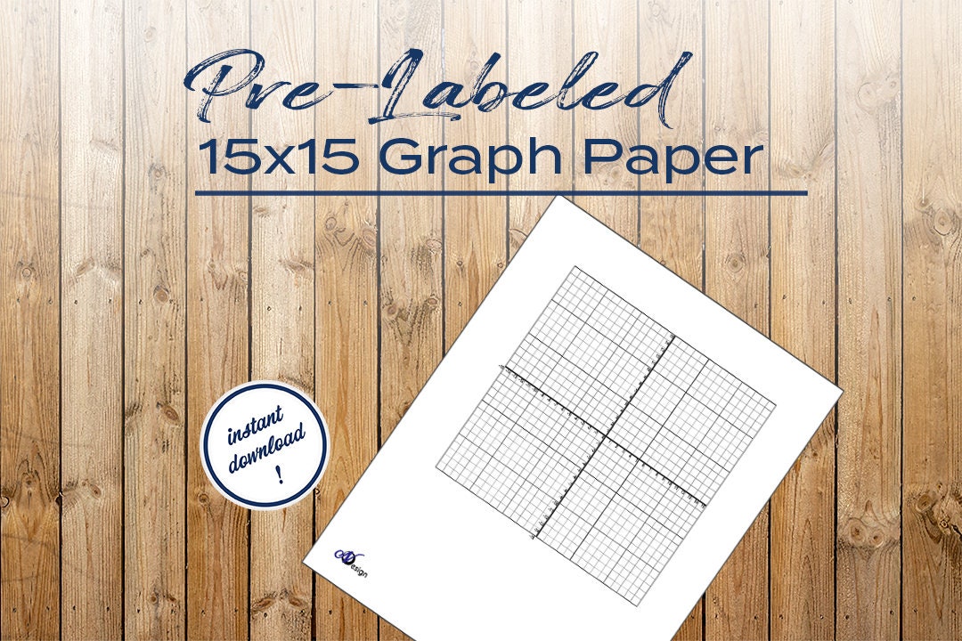 Pre-labeled Graph Paper (-15 to +15) - Etsy