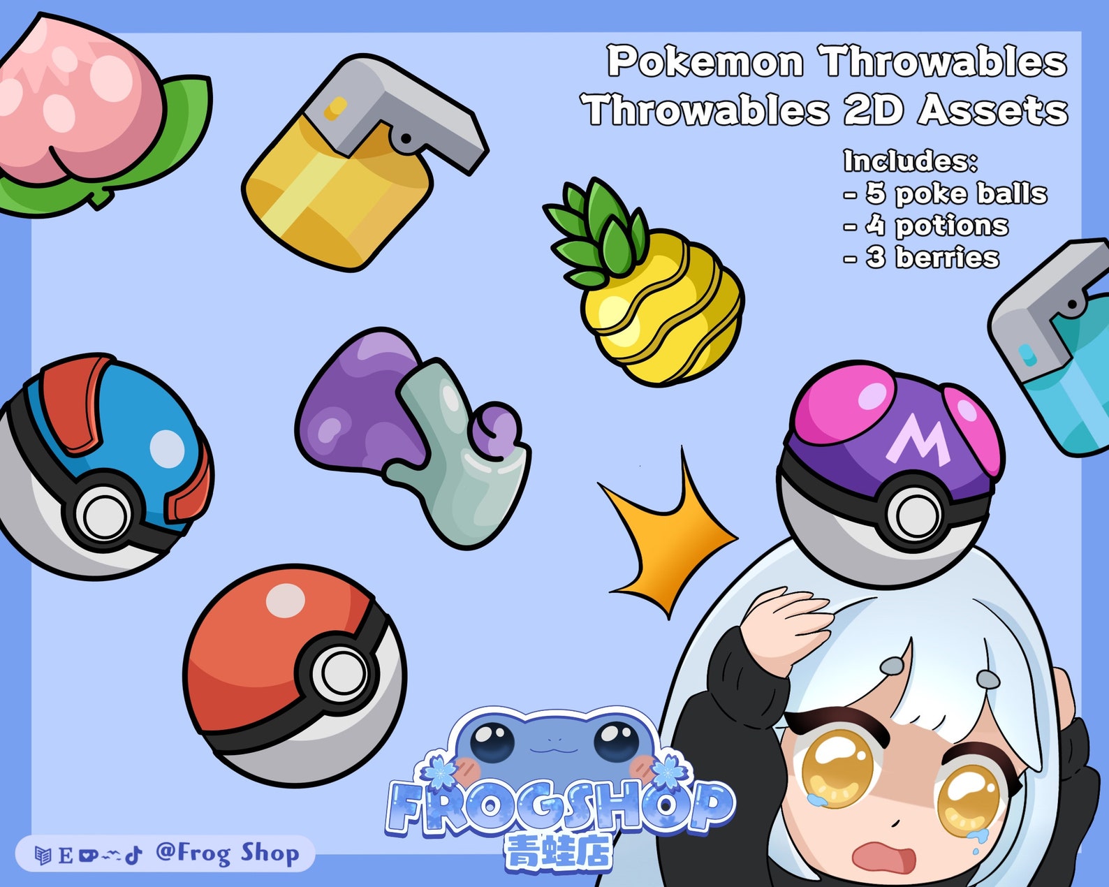 PKMN Throwables | Vtuber Streaming Assets | Twitch Integrated Throwing ...