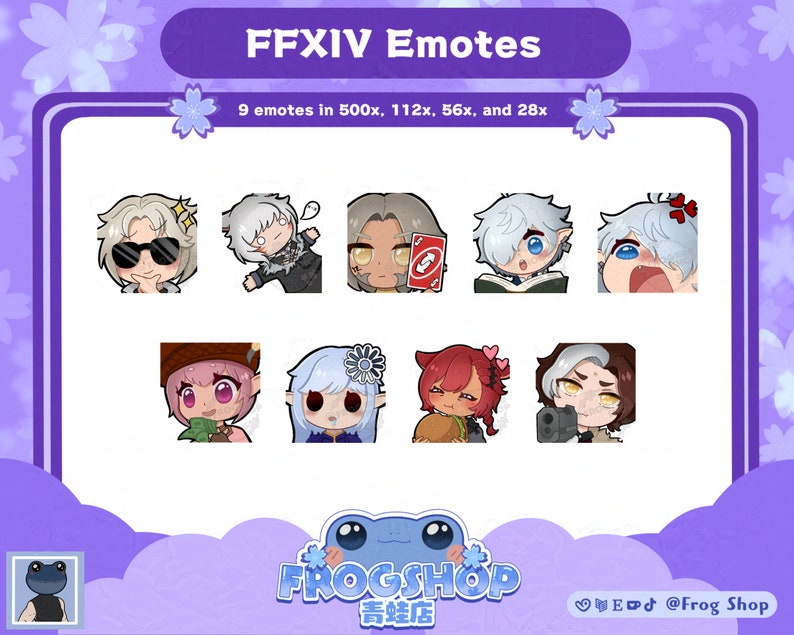 FFXIV Character Emote Set for Twitch/discord/youtube | Streaming Asset ...