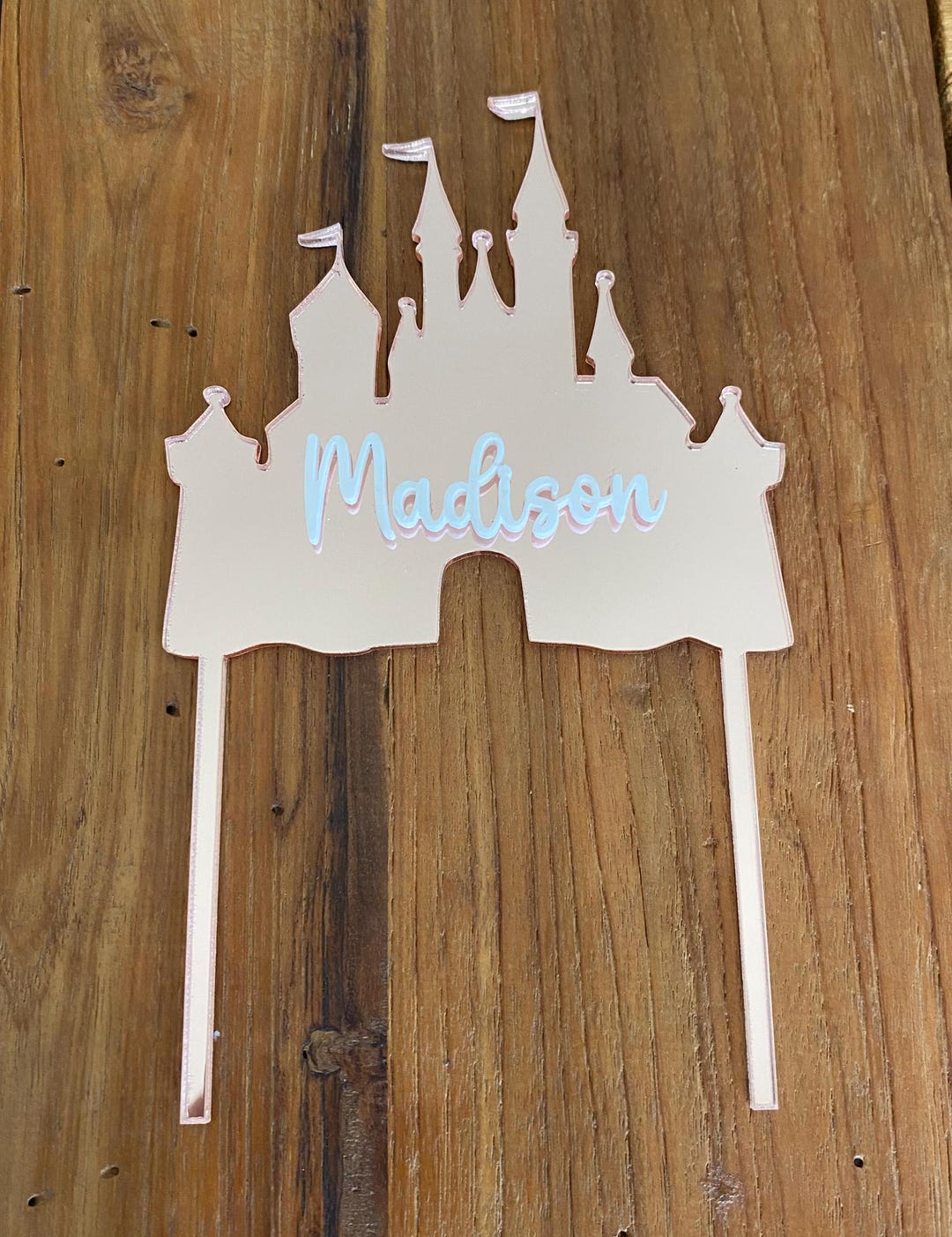 Personalised Princess Castle Cake Topper, Princess Castle Cake Topper ...