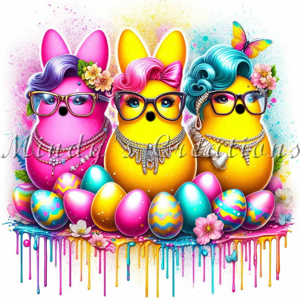 5 Peeps Digital Prints - Etsy