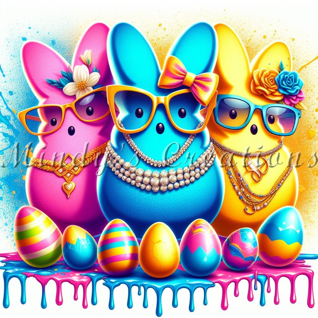 5 Peeps Digital Prints - Etsy