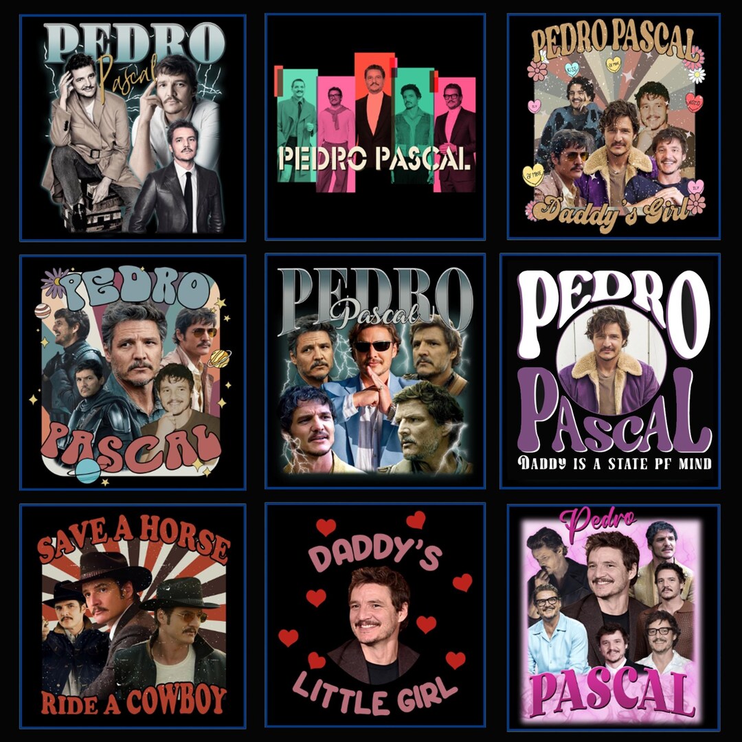 Pedro Pascal Png, Pedro Pascal Bootleg File Design Png Bundle, Pedro ...
