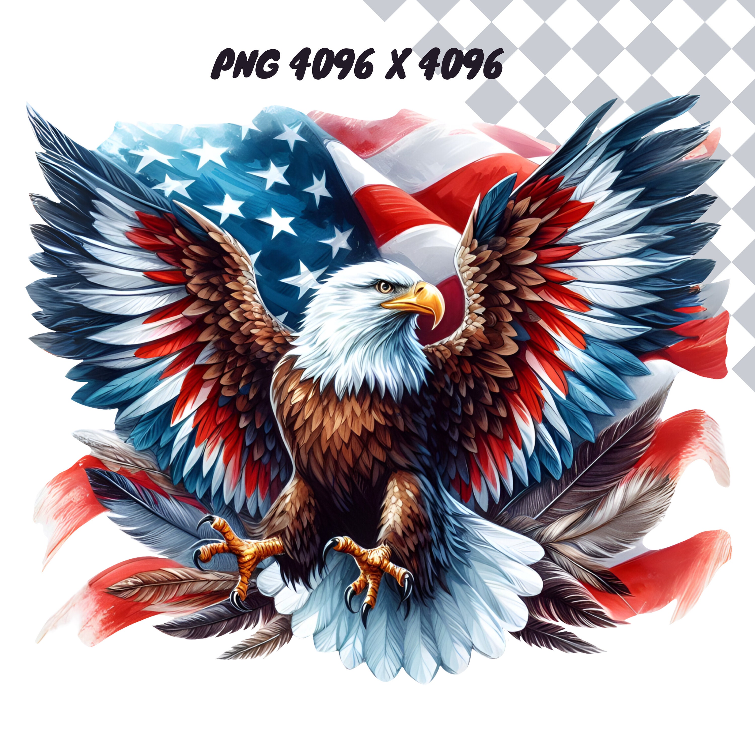 Eagle Flag PNG | Eagle PNG | Patriotic USA Eagle | Flag Clipart ...