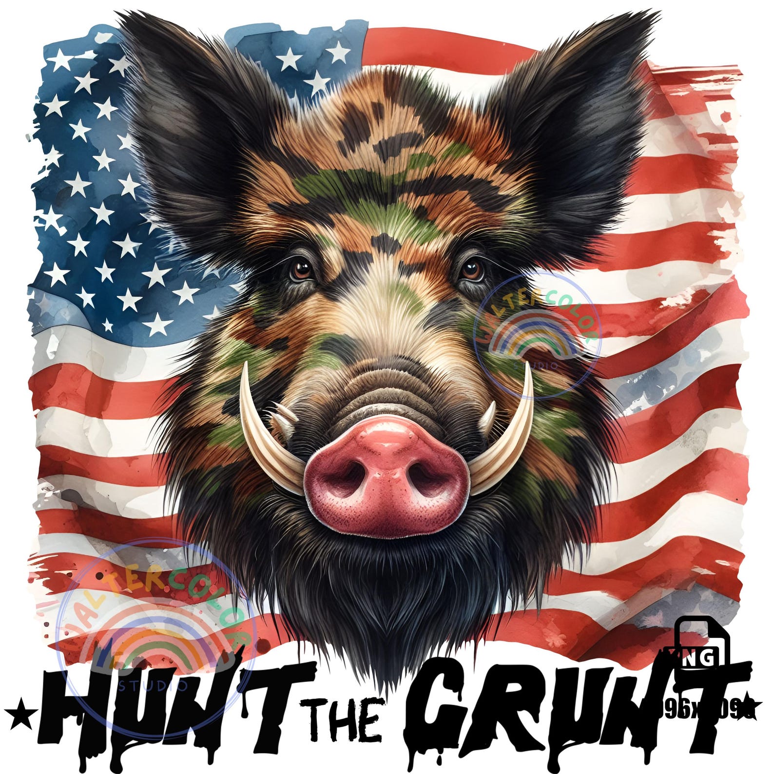 2 Hunt the Grunt | Digital Download | Hog Hunting Sublimation | Camo ...