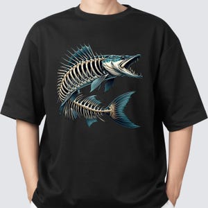 Fishing Sublimation PNG | Pike Fish | Pike Fish Skeleton PNG | Funny ...