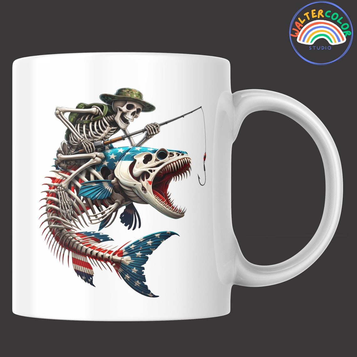 Fishing Sublimation PNG Fishing Hunter Fish Skeleton PNG Funny Fishing ...
