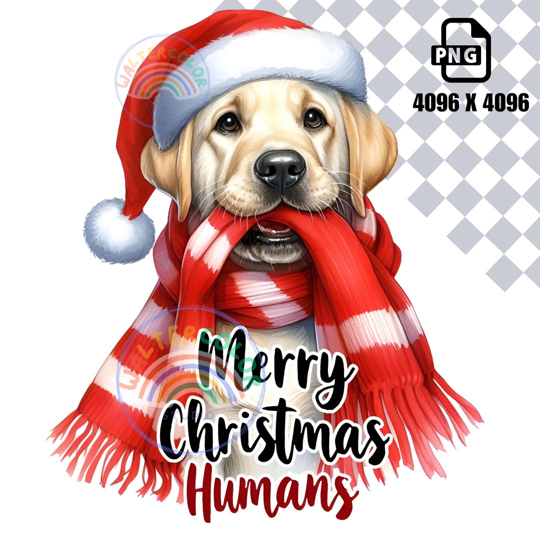 Christmas Labrador Retriever PNG | Funny Santa Dog Tee (digital ...