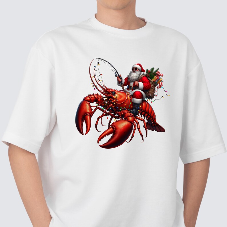 Santa Shrimp Funny | Santa Bundle Png | Lobster Santa Png | Santa Claus ...