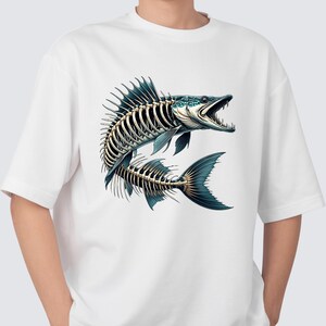 Fishing Sublimation PNG | Pike Fish | Pike Fish Skeleton PNG | Funny ...