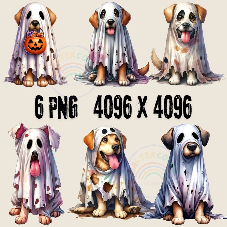 Сute Ghost Dog PNG | Ghost Dog Svg | Halloween Dog Png | Dog Halloween ...
