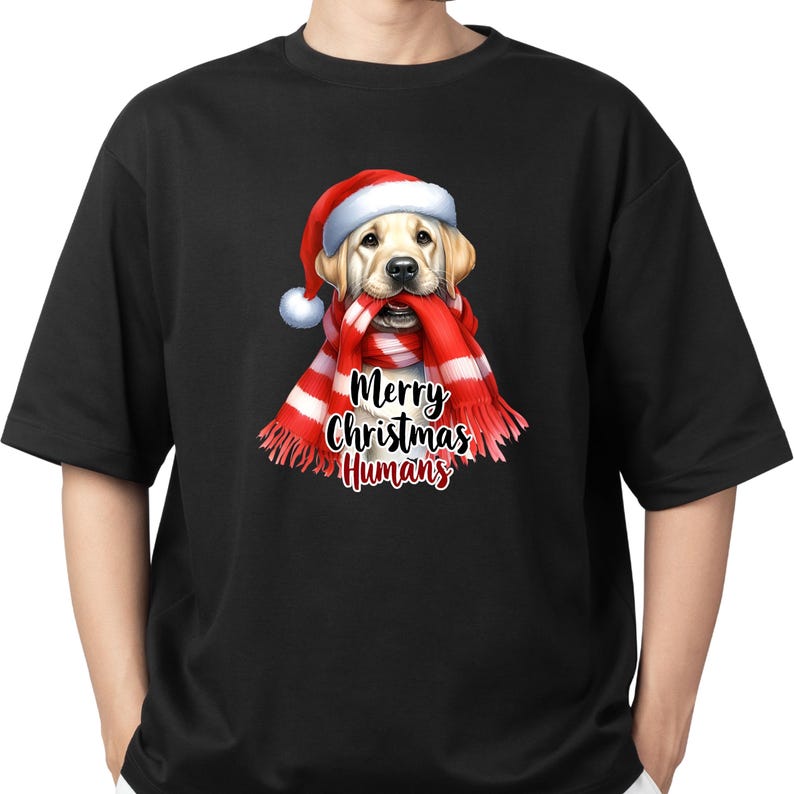 Christmas Labrador Retriever PNG | Funny Santa Dog Tee (digital ...