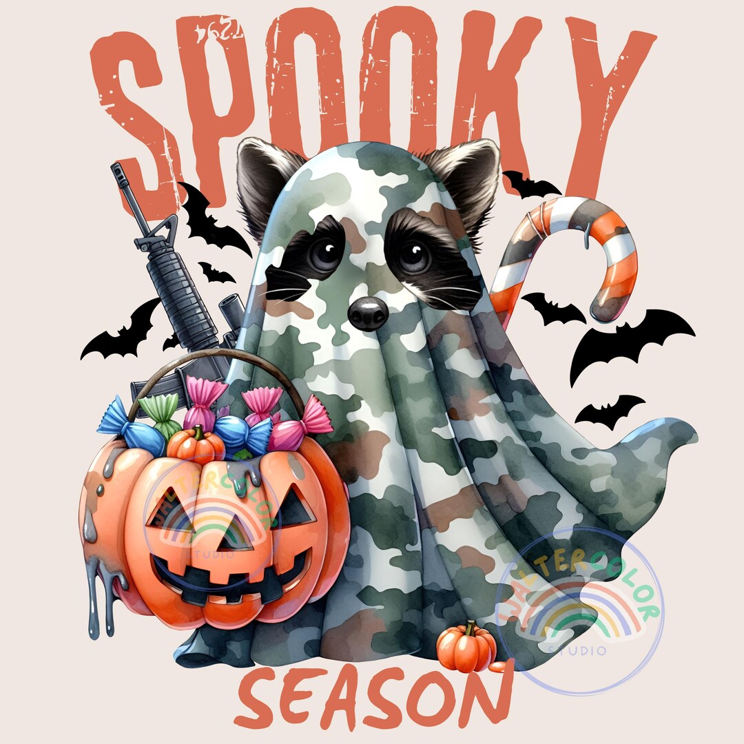 3 Spooky Season Raccoon Png Halloween Png Ghost Raccoon Png Funny ...
