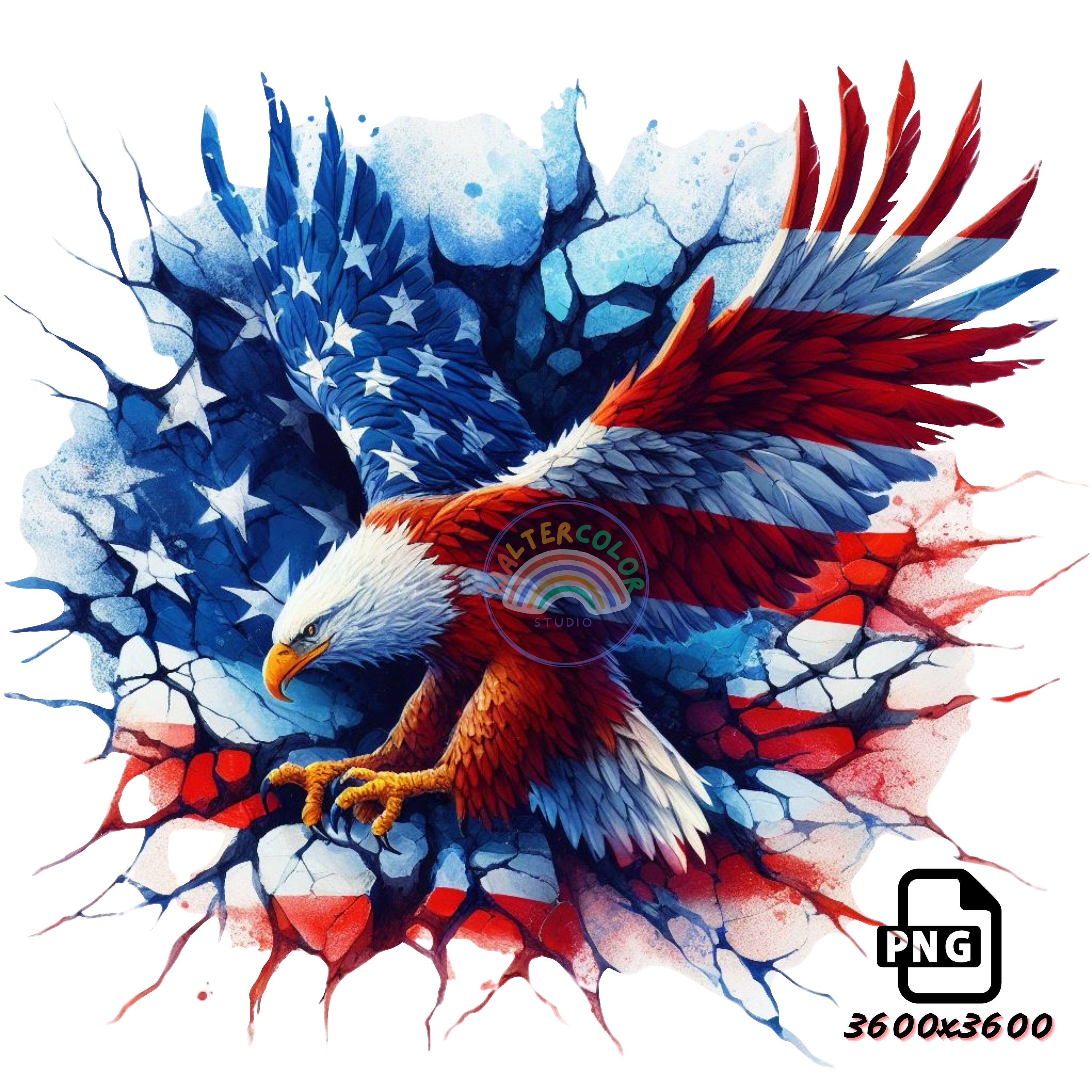 Eagle Flag PNG | Eagle PNG | Patriotic USA Eagle | Flag Clipart ...