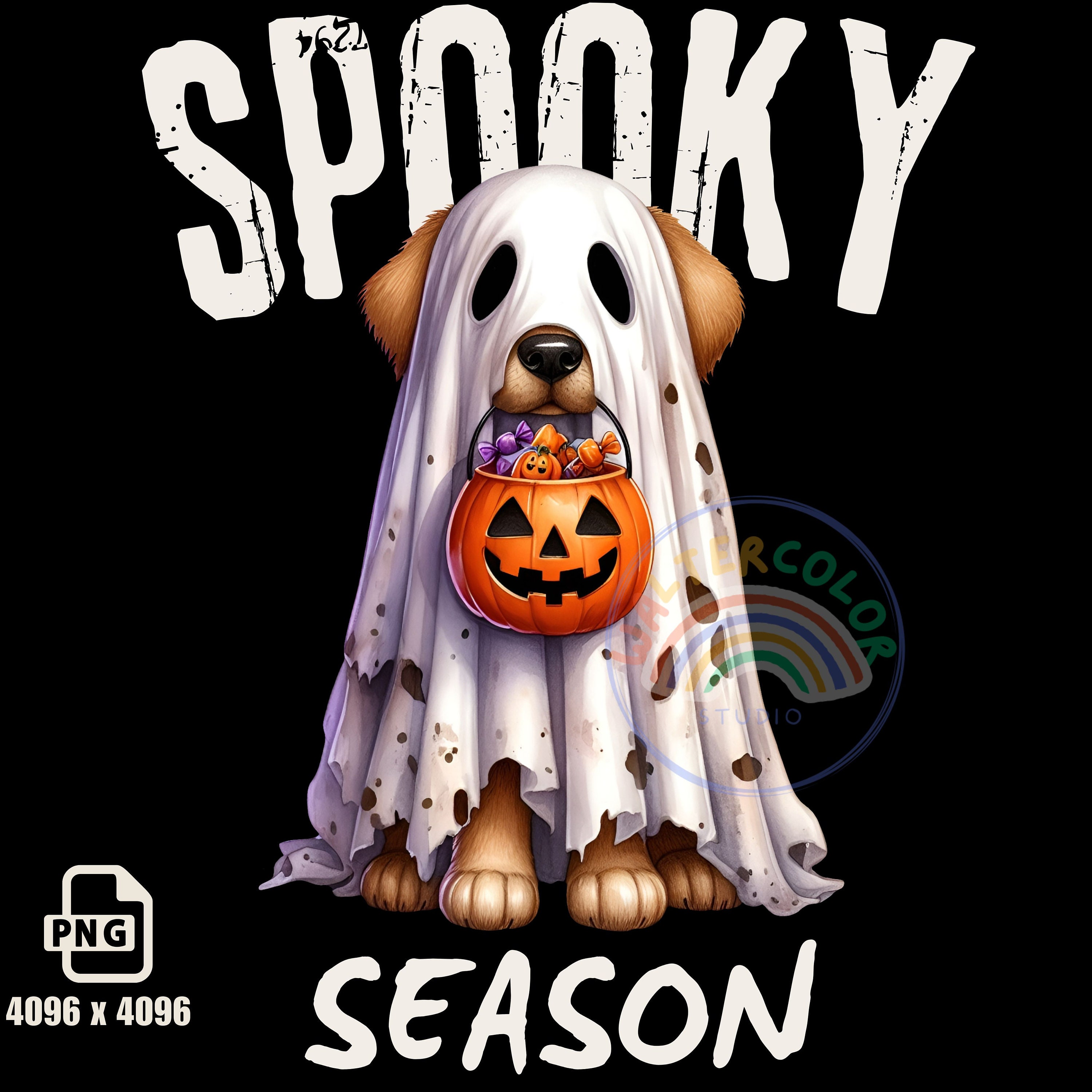 Сute Ghost Dog PNG Ghost Dog Png Dog Lovers Gift Halloween Dog PNG Dog ...