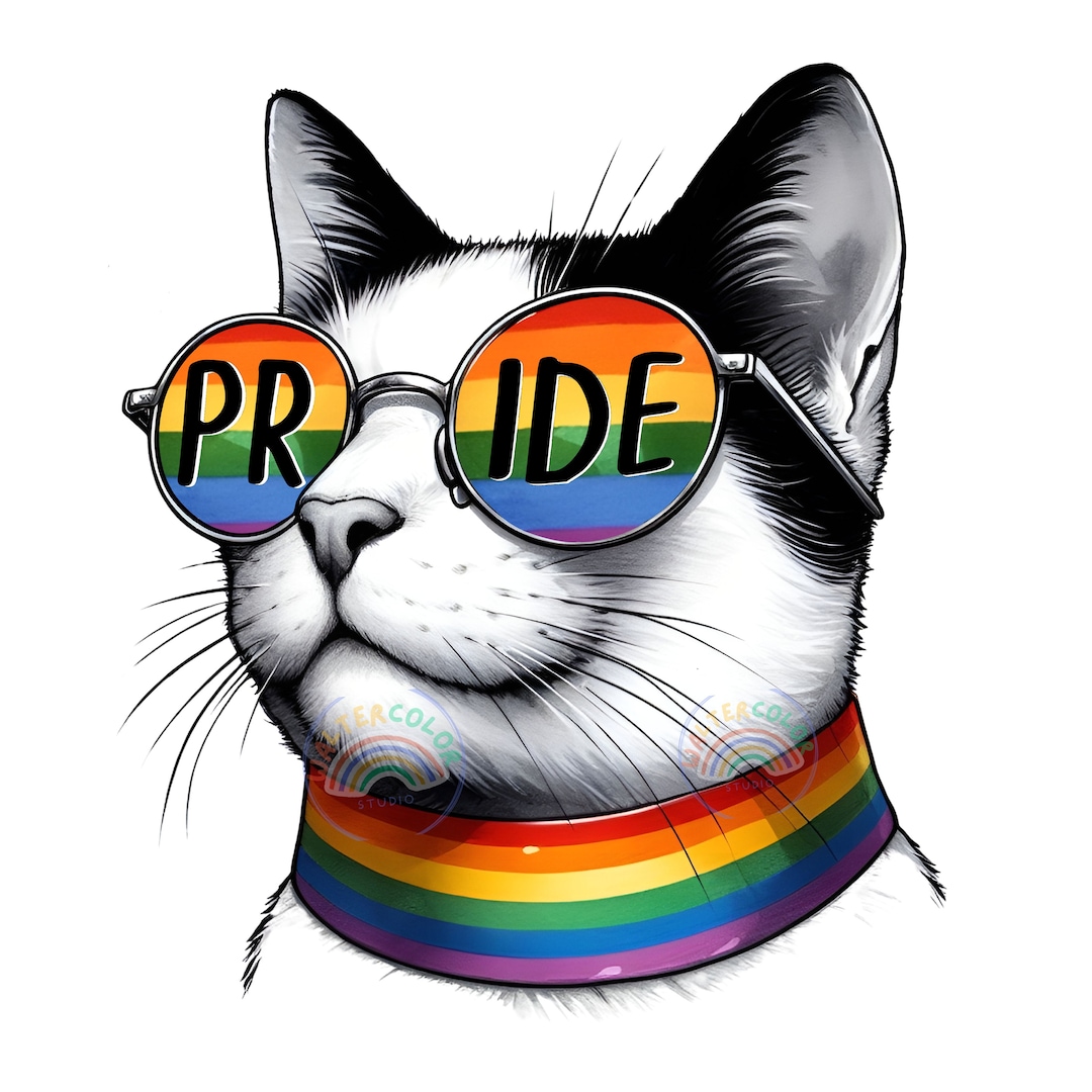 Pride Cat Png: LGBTQ Rainbow Design (digital File) - Etsy