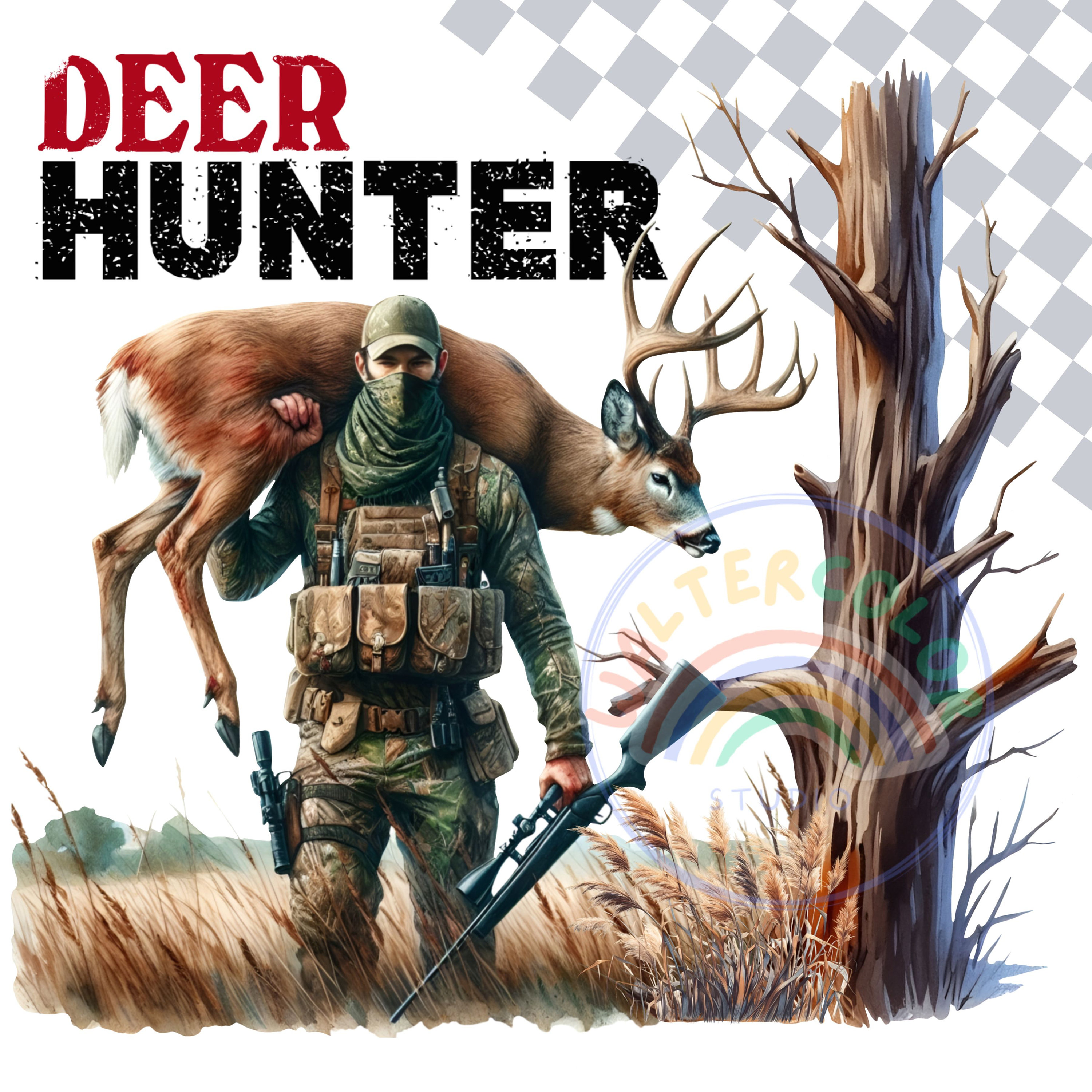 7 Deer Hunter Png Deer Hunting Sublimation Camo Deer PNG Hunting Camo ...