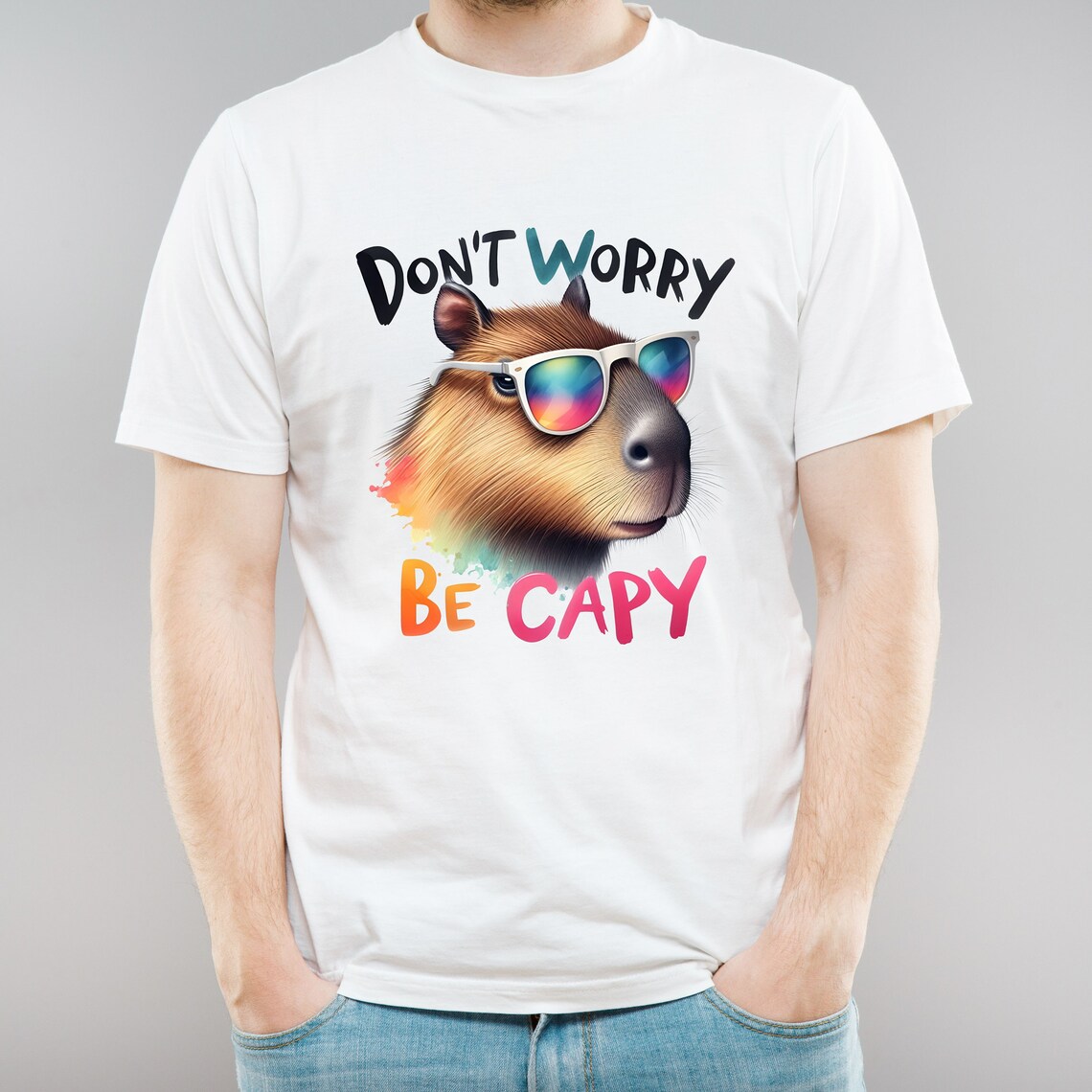 Don't Worry Be Capy PNG | Swag Capybara PNG | Chill Vibes Only PNG ...
