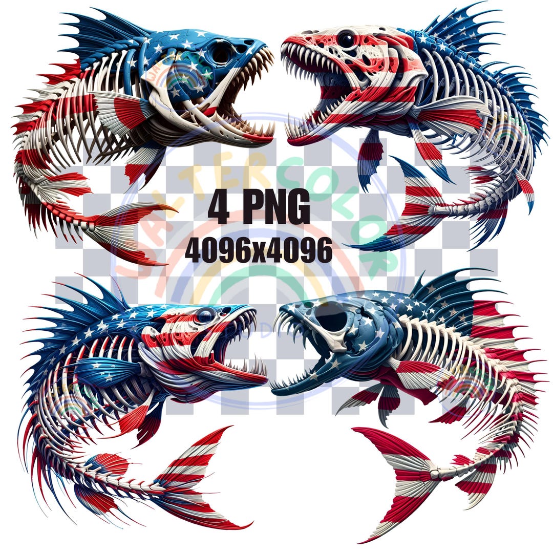 4 Fishing Sublimation PNG Fishing Hunter Fish Skeleton PNG Funny ...