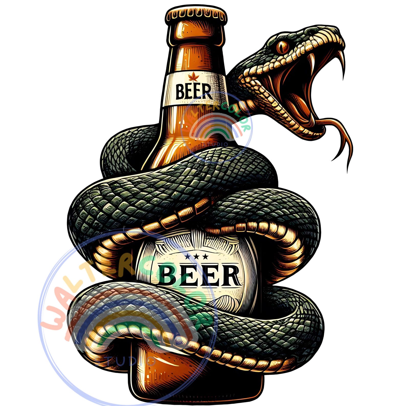 Beer Snake Png | Beer Art PNG | Beer Bottle Png | Snake PNG | Alcohol ...