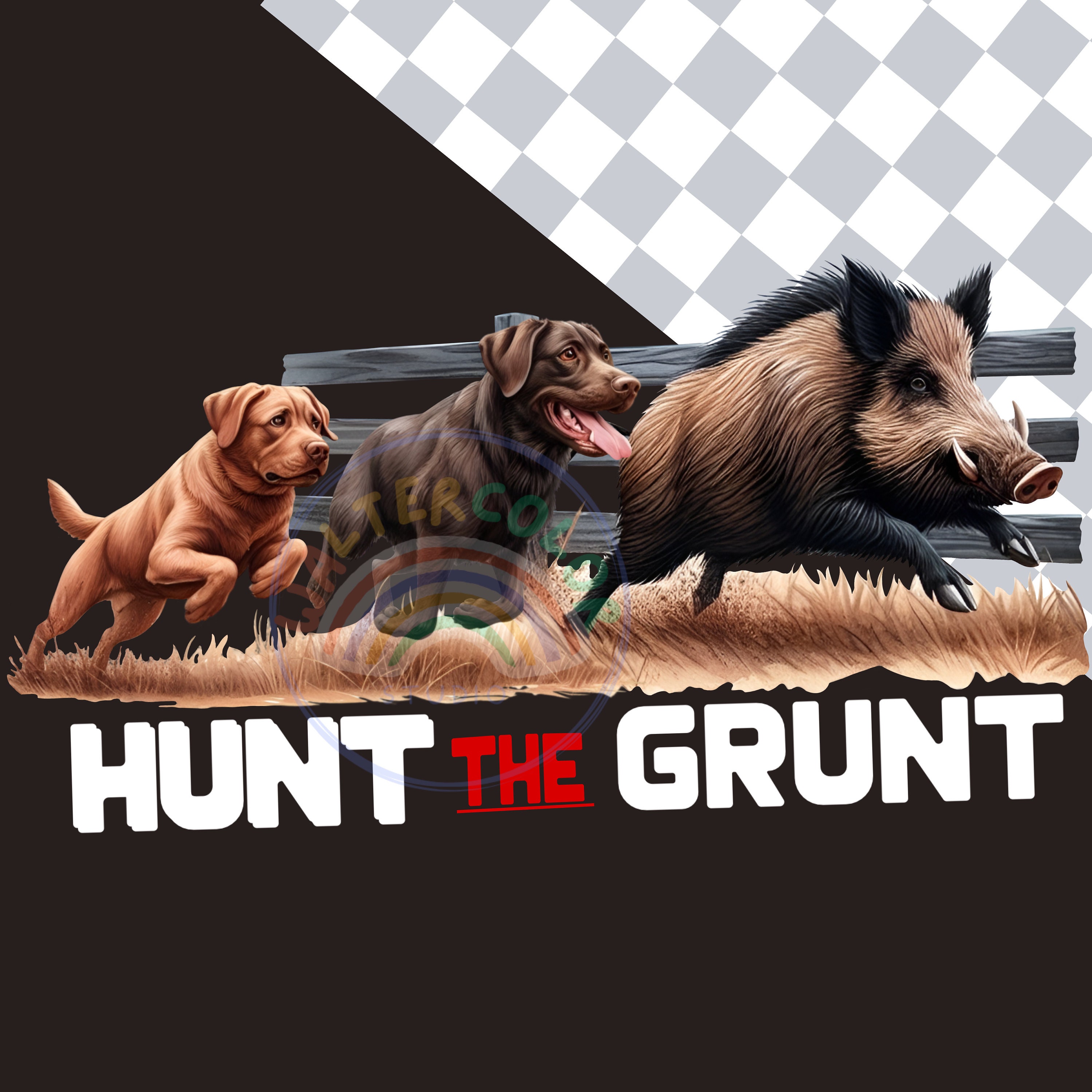 Hunt the Grunt PNG: Hog Hunting Sublimation Designs (digital Download ...