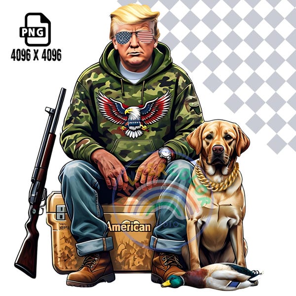 Trump Hunting Png - Etsy