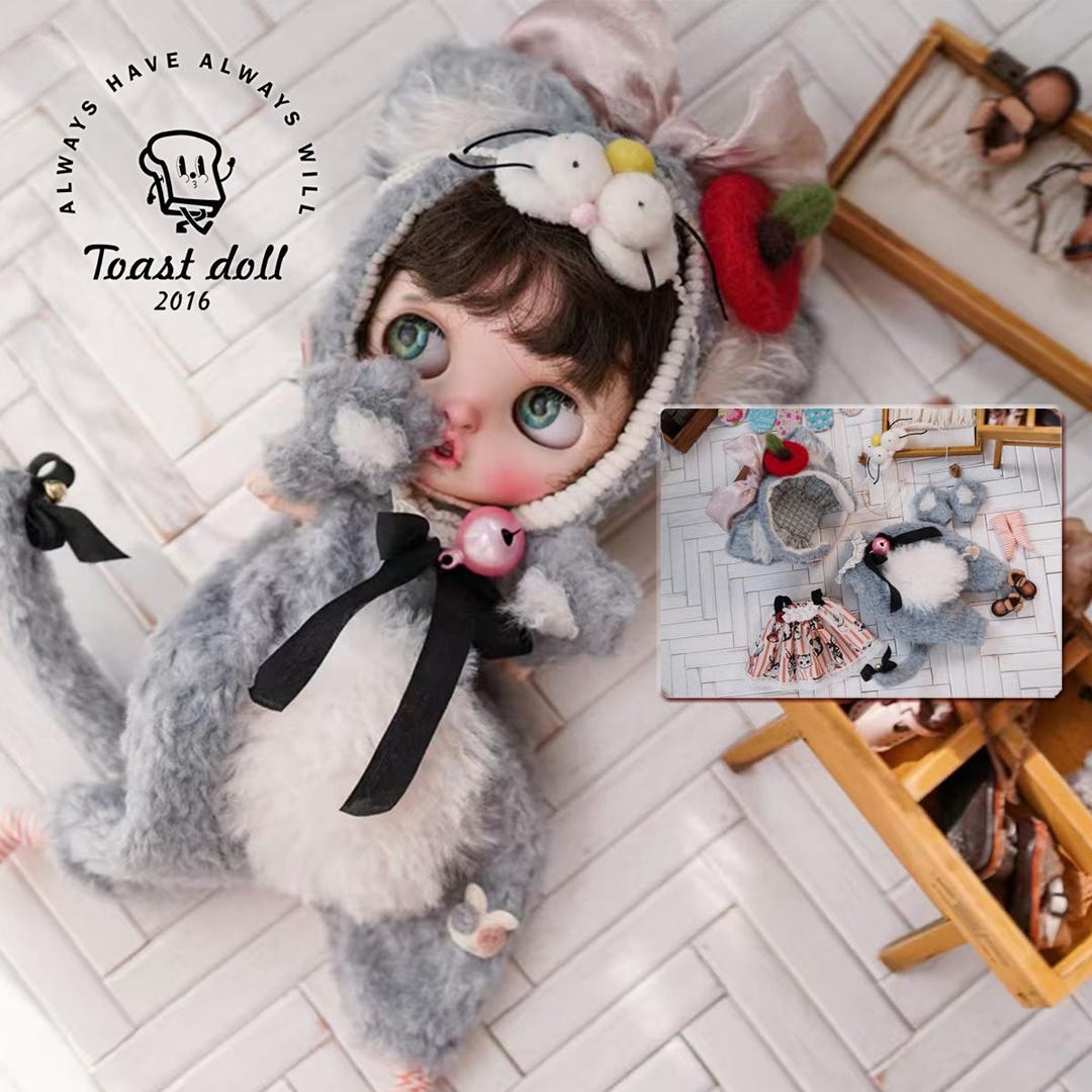 Blythe Animal Dress up Cute Blue Cat Christmas/halloween Costume BJD ...