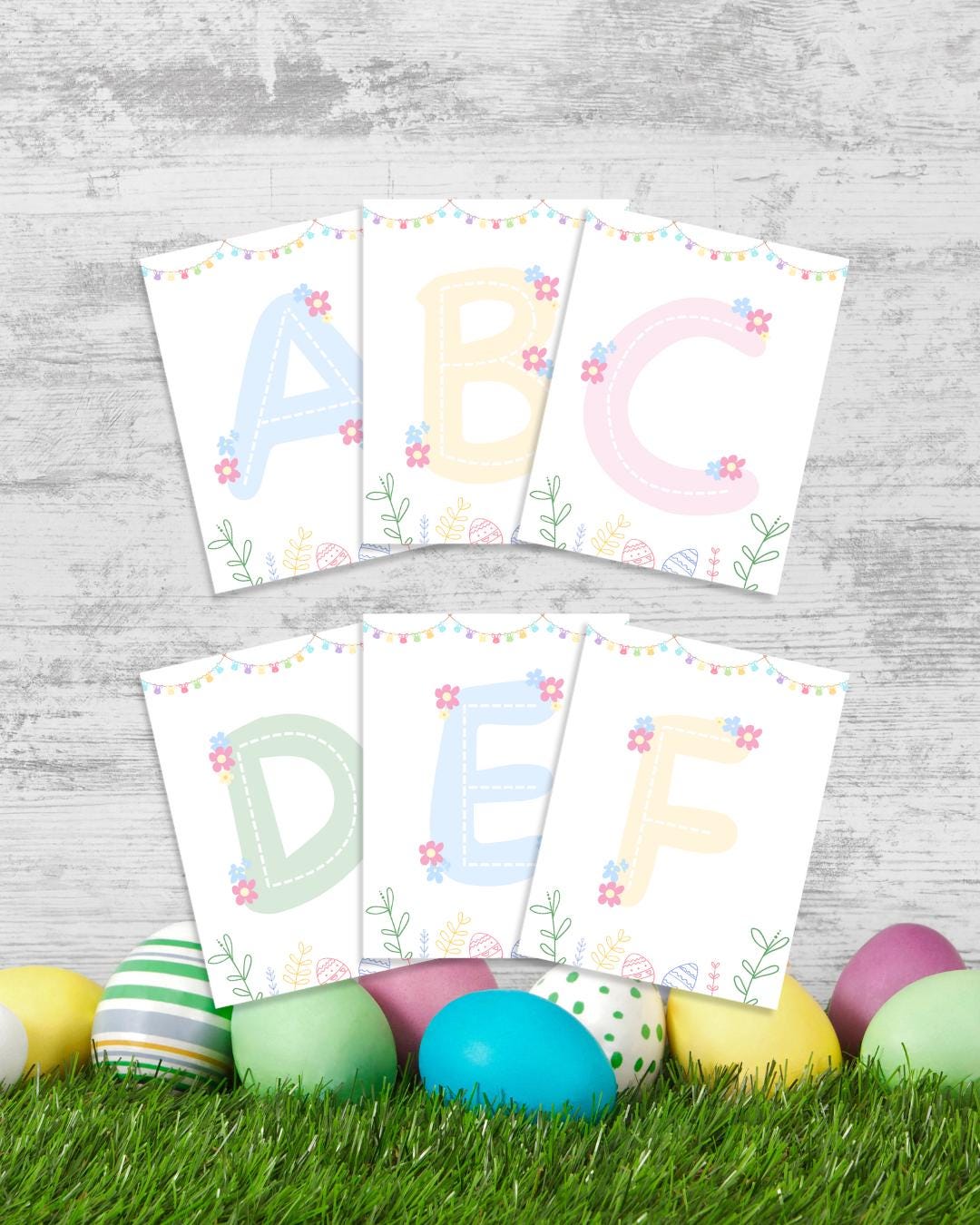 Toddler Girl Easter Spring Floral Letter Tracing Worksheets | Preschool ...