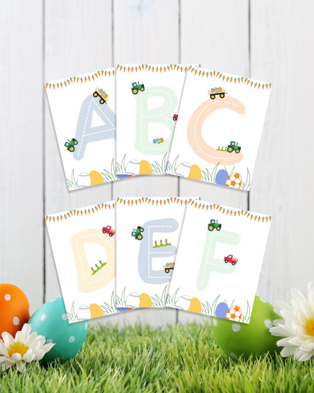 Toddler Boy Easter Carrot Farm Letter Tracing Worksheets | Preschool ...