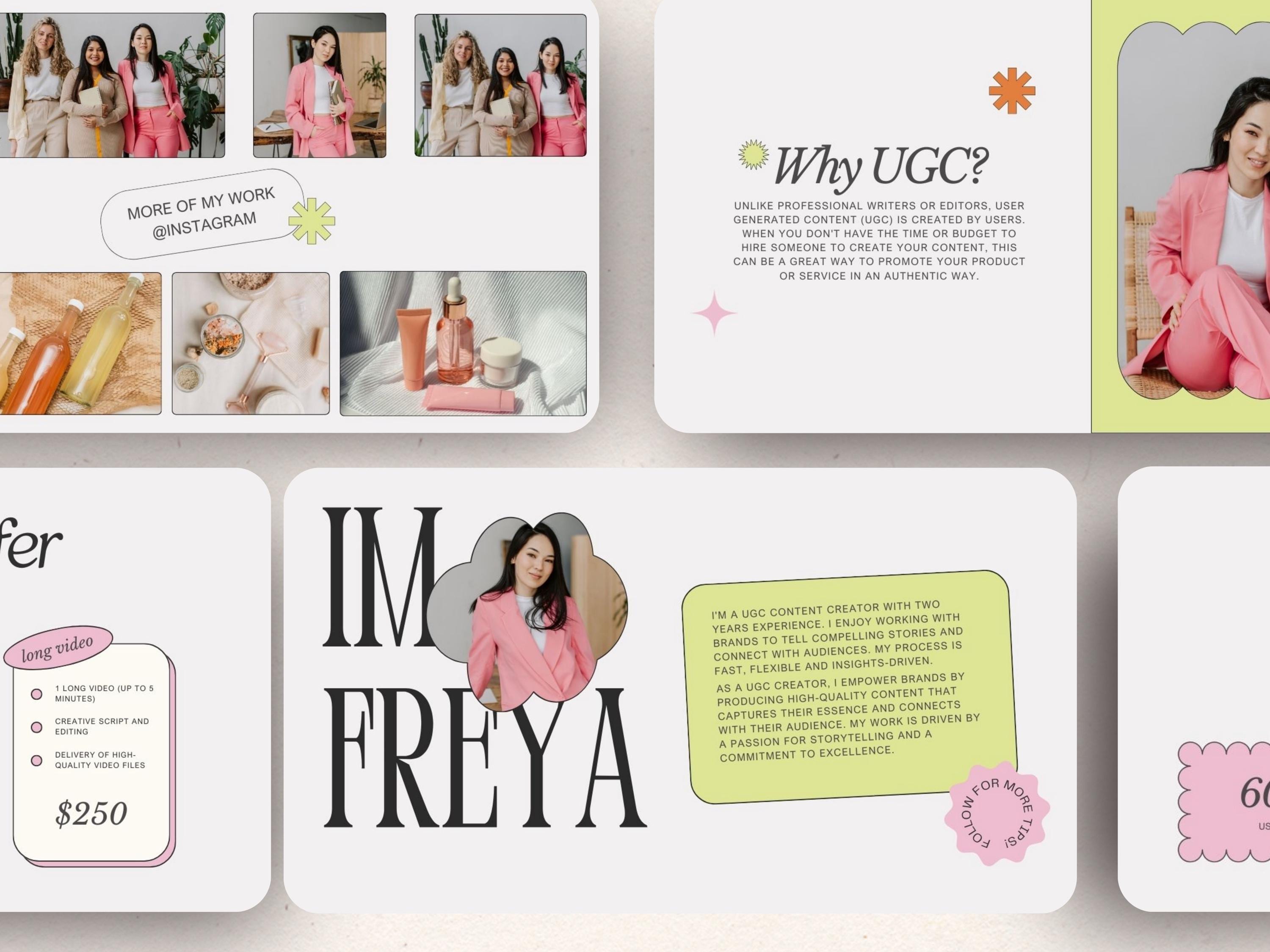 Playful UGC Portfolio Canva Website Template (16-page) - Etsy