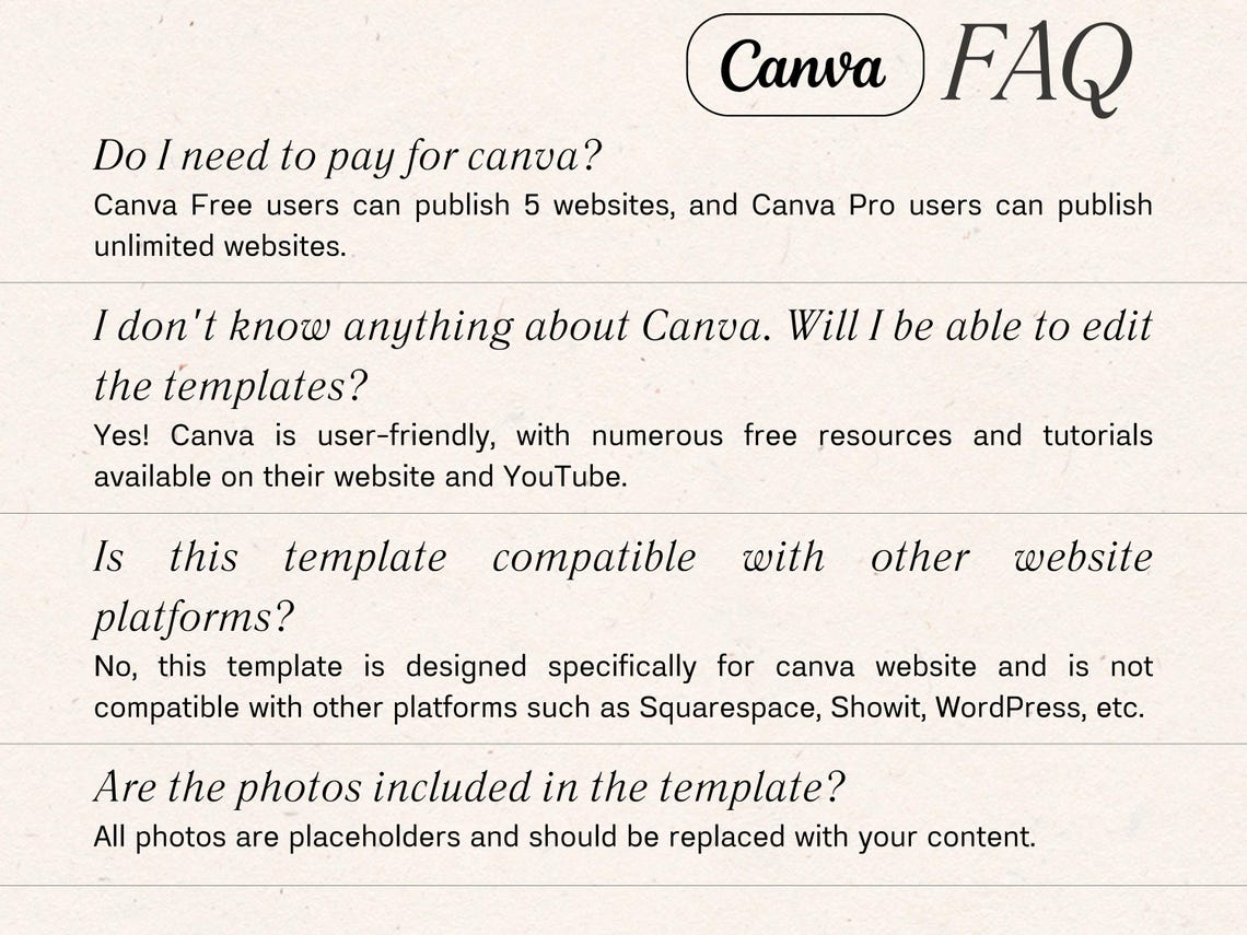 Playful UGC Portfolio Canva Website Template (16-page) - Etsy