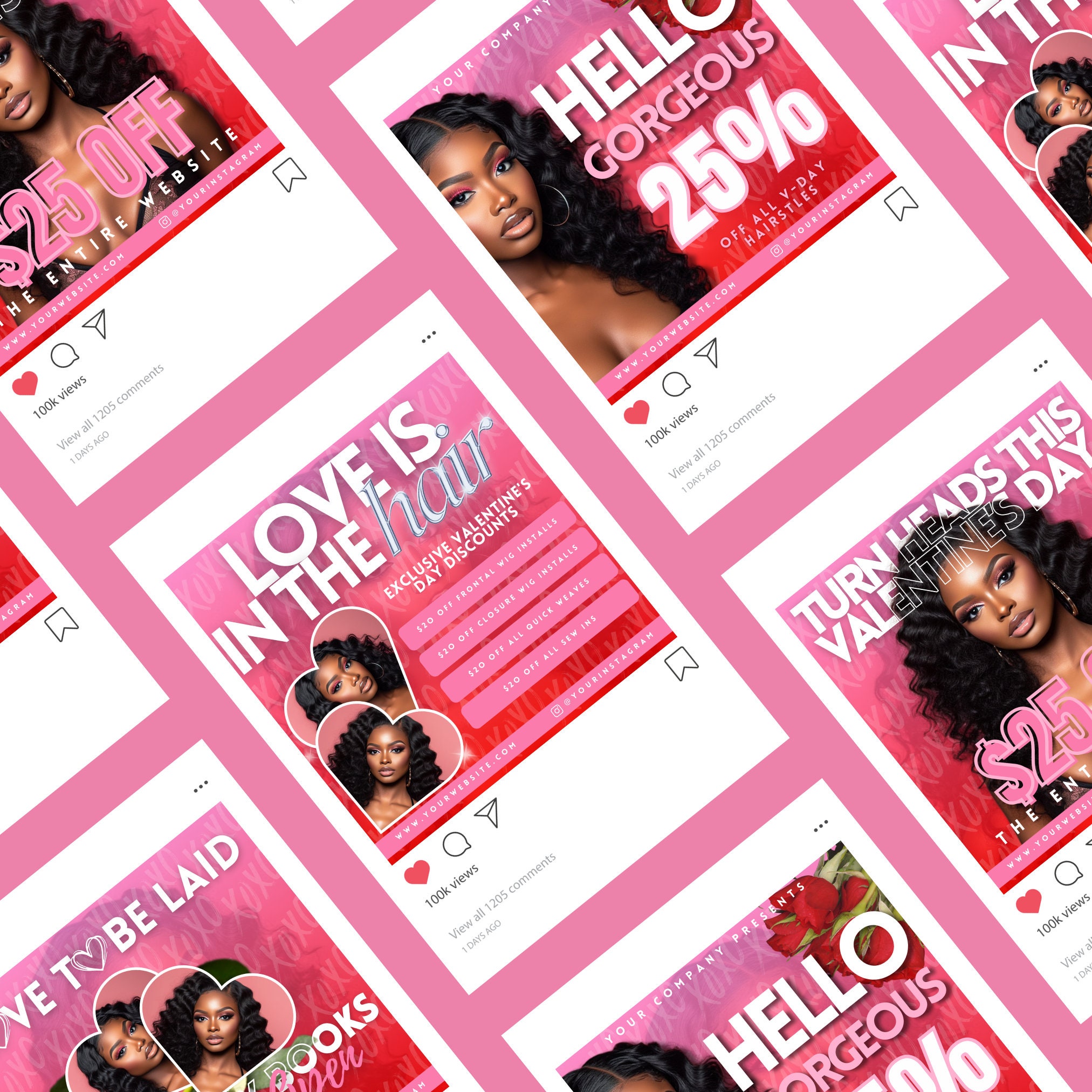 DIY February Valentine's Day Flyer, Sales Flyer, DIY Customizable ...