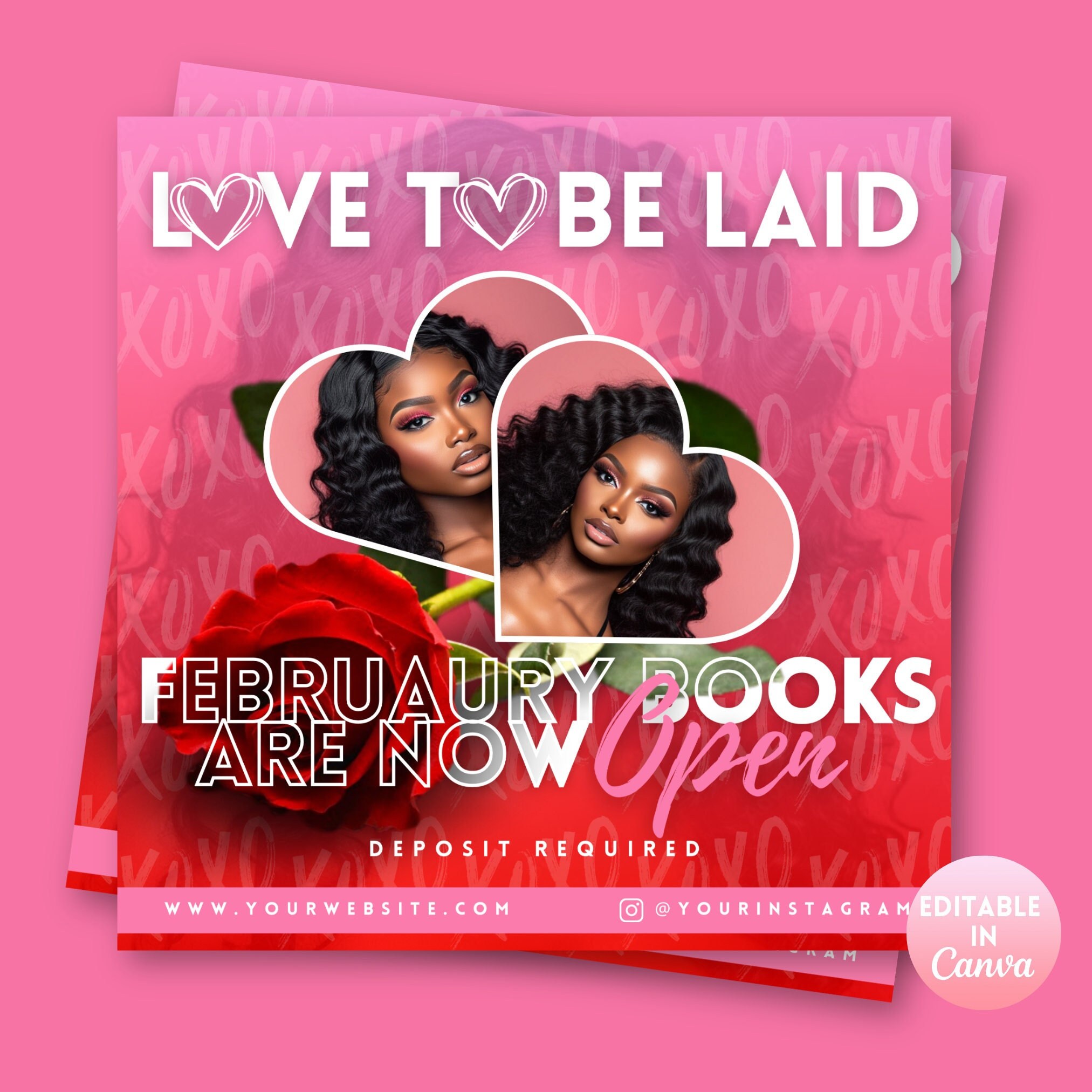 DIY February Valentine's Day Flyer, Sales Flyer, DIY Customizable ...