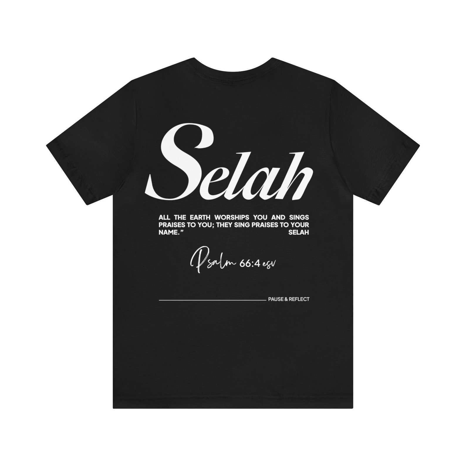SELAH Tee Inspired by Psalm 66:4 Graphic Shirt, Bible Verse Shirt ...