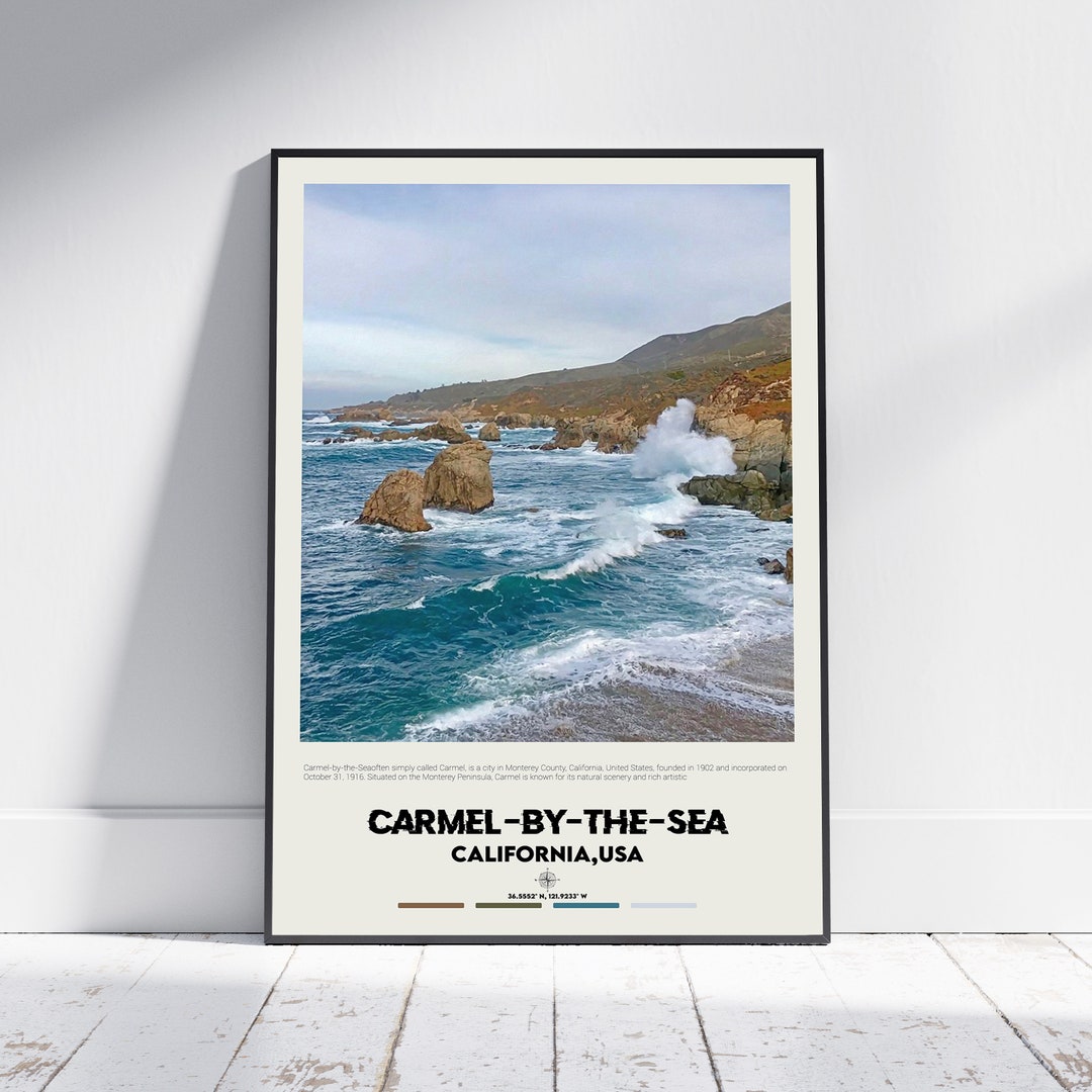 Digital Oil Paint, Carmel-by-the-sea Print, Carmel Wall Art, Carmel ...