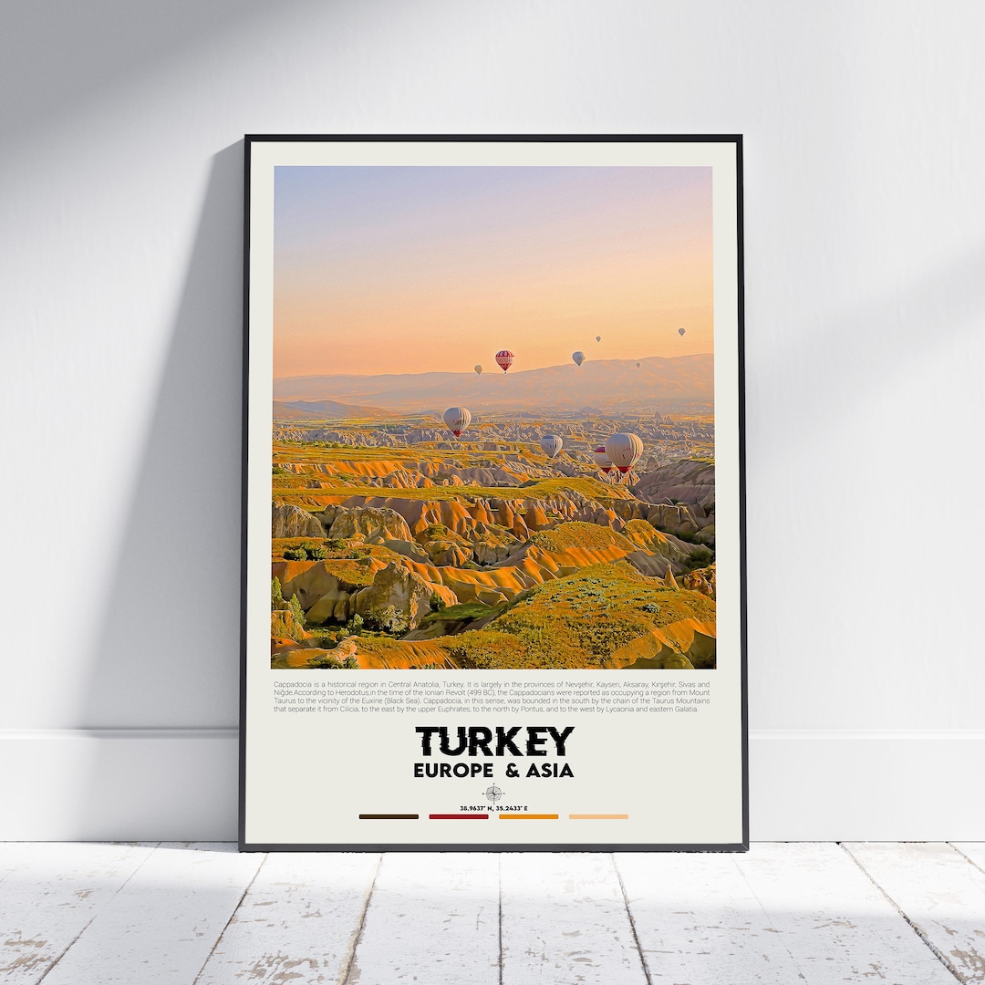 Digital Oil Paint, Turkey Print, Turkey Wall Art, Turkey Poster, Turkey ...