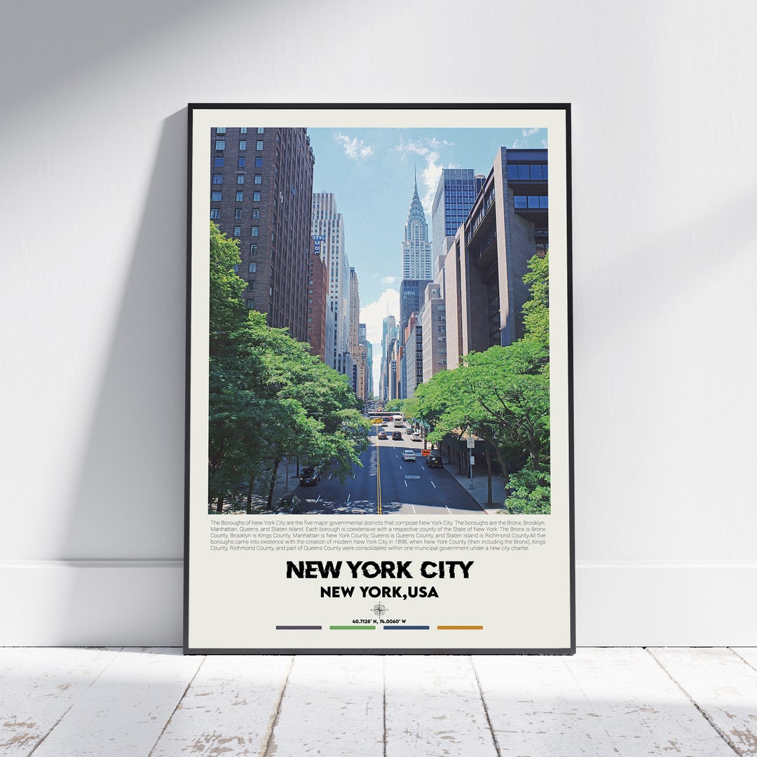 Digital Oil Paint, New York City Print, New York Wall Art, New York Poster, New York Photo, New ...