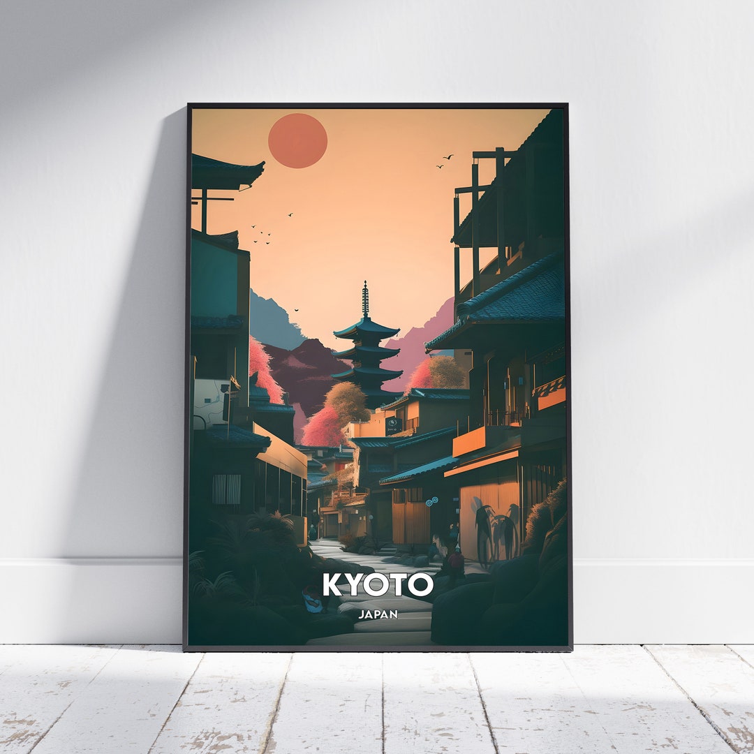 Kyoto City Print, Kyoto Travel Poster, Japon Travel Gift, Kyoto Wall ...