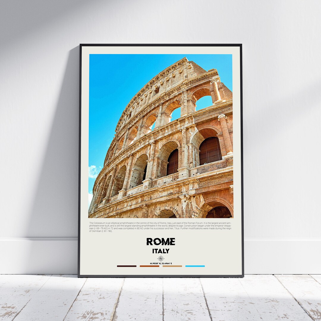 Digital Oil Paint, Rome Print, Rome Wall Art, Rome Poster, Rome Photo ...
