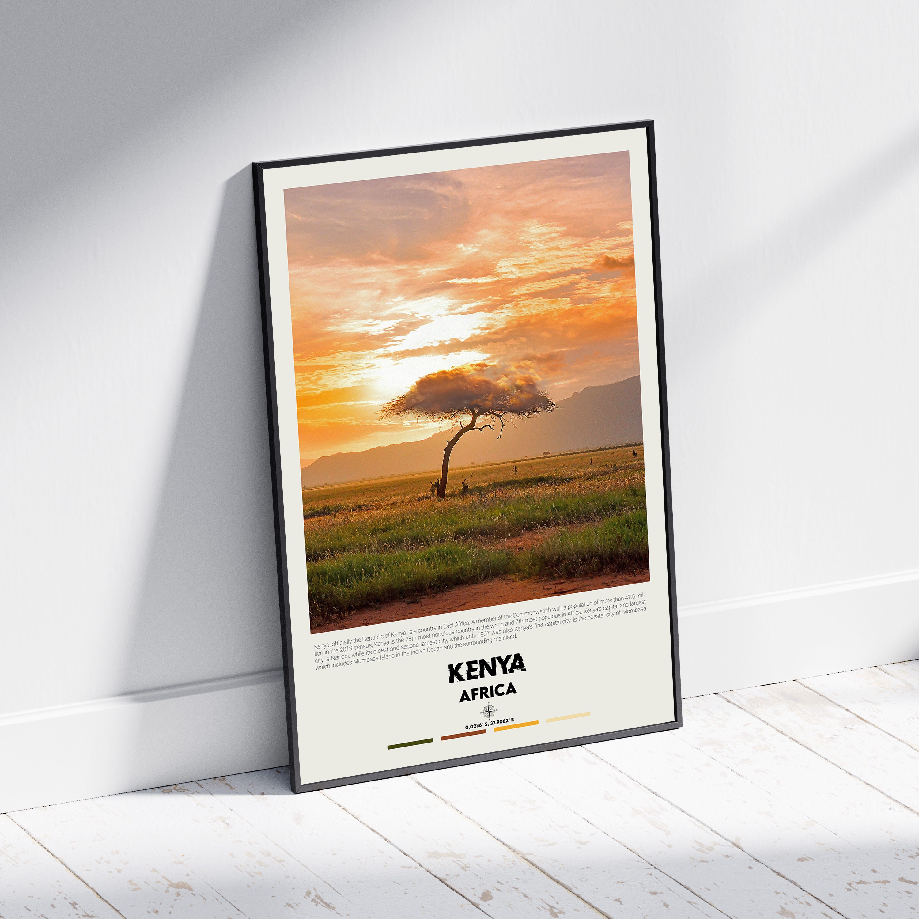 Digital Oil Paint, Kenya Print, Kenya Wall Art, Kenya Poster, Kenya ...