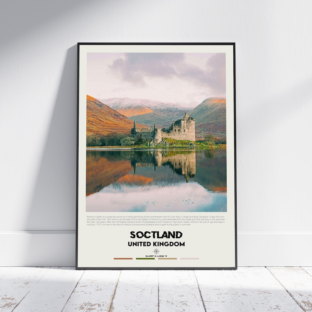 Digital Oil Paint, Scotland Print, Scotland Wall Art, Scotland Poster ...