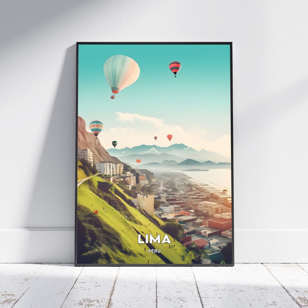 Lima City Print, Lima Travel Poster, Peru Travel Gift, Lima Wall Art ...