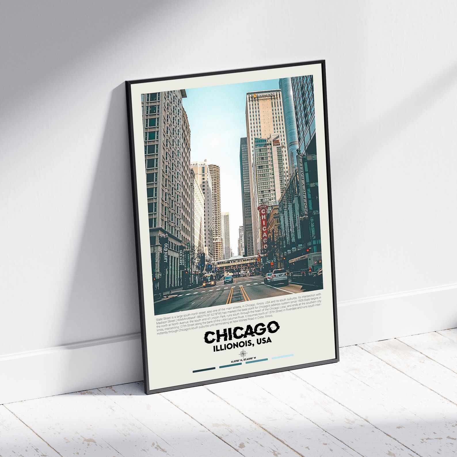 Digital Oil Paint, Chicago Print, Chicago Wall Art, Chicago Poster ...