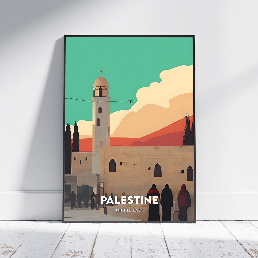 Palestine City Print, Palestine Travel Poster, Middle East Travel Gift ...