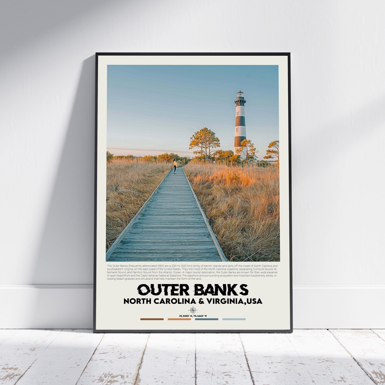 Digital Oil Paint, Outer Banks Print, Outer Banks Wall Art, Outer Banks ...