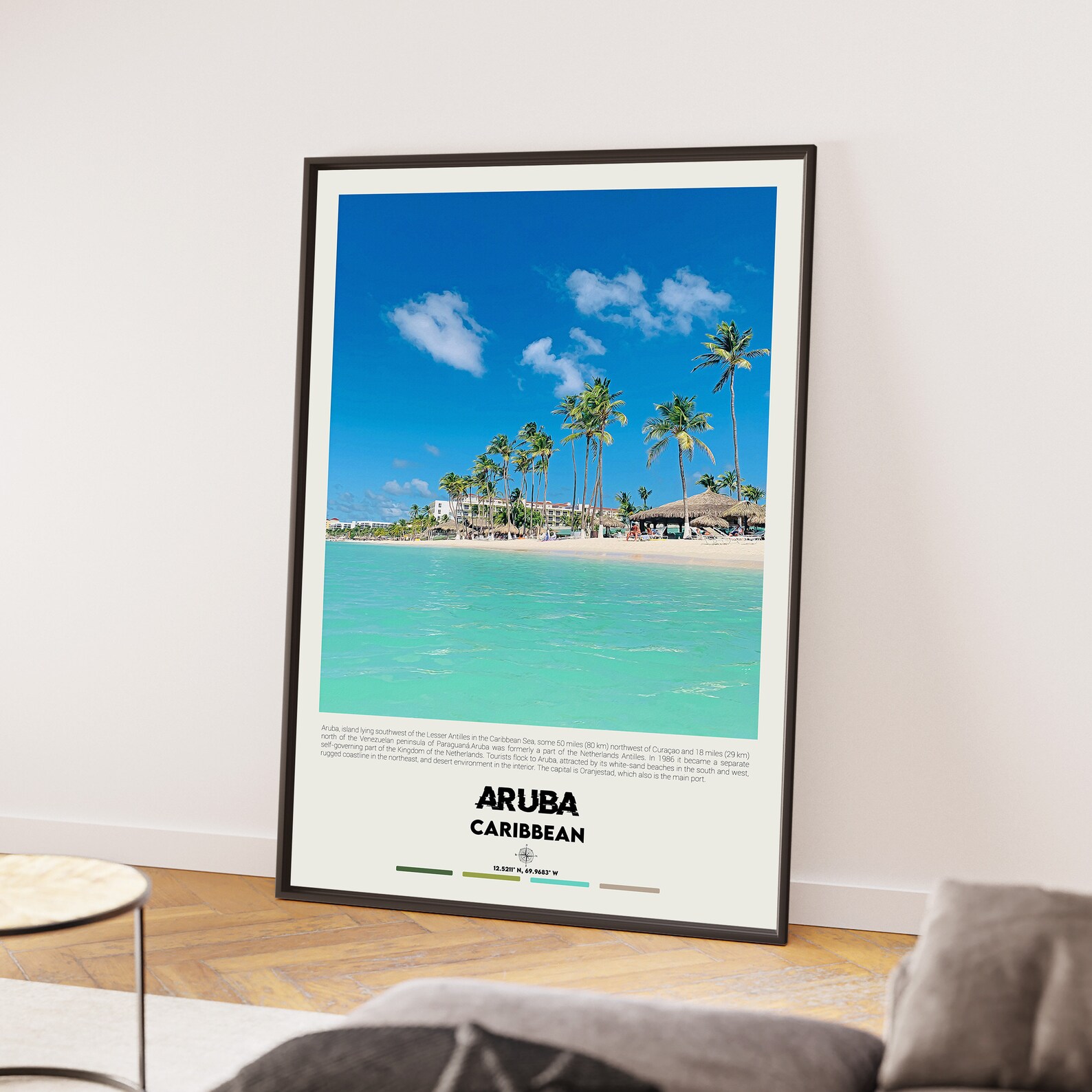 Digital Oil Paint, Aruba Print, Aruba Wall Art, Aruba Poster, Aruba ...