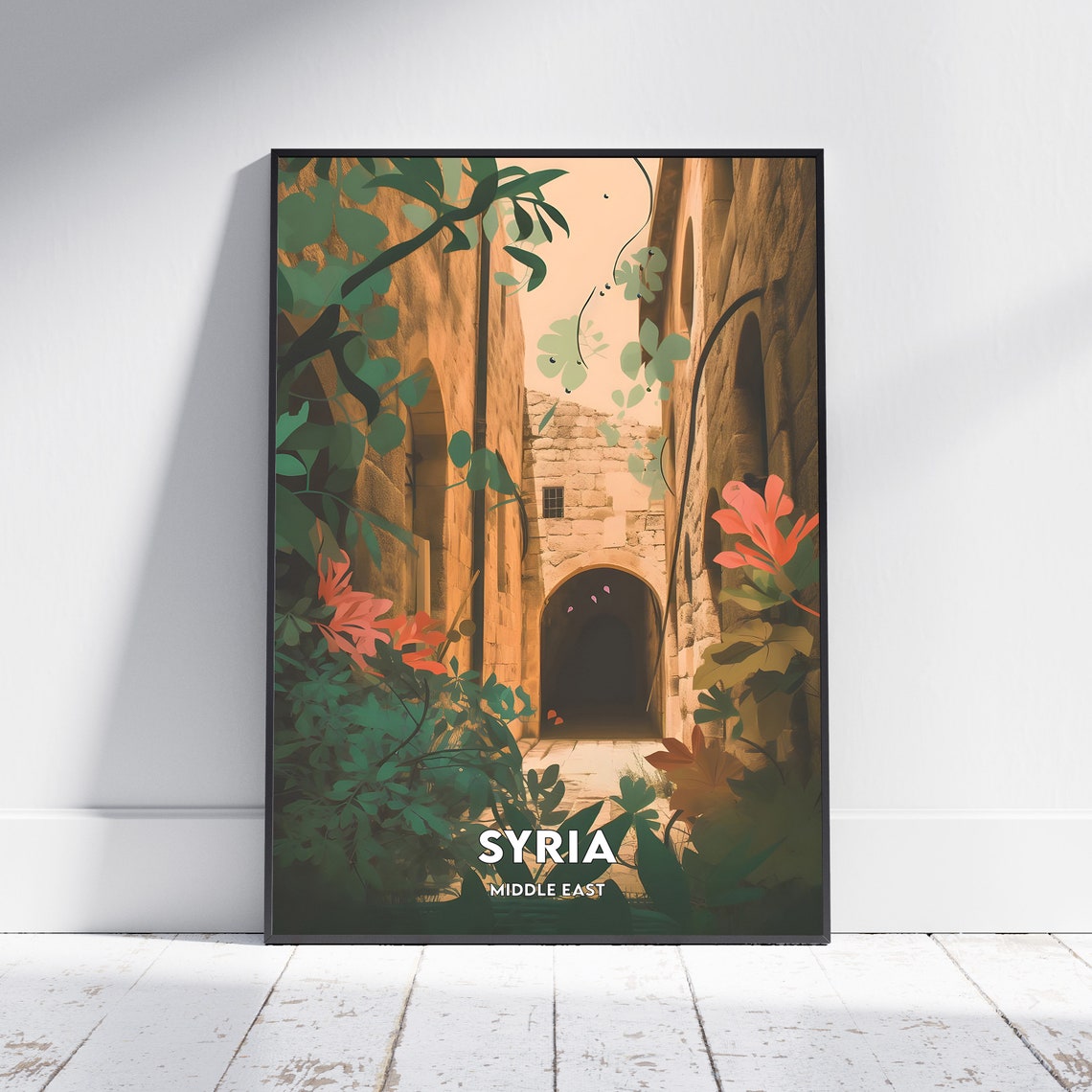 Syria City Print, Syria Travel Poster, Middle East Travel Gift, Syria ...