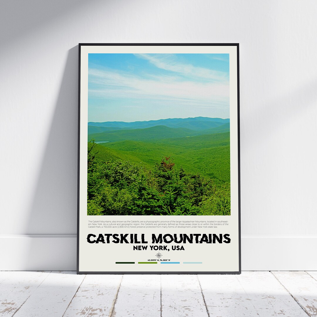 Digital Oil Paint, Catskill Mountains Print, Catskill Mountains Wall ...