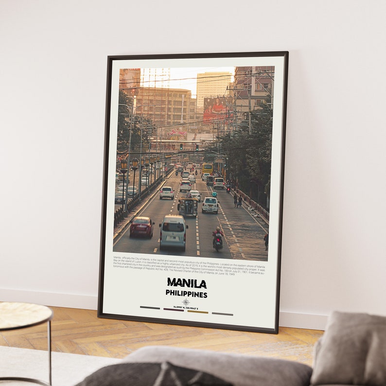 Digital Oil Paint, Manila Print, Manila Wall Art, Manila Poster, Manila ...