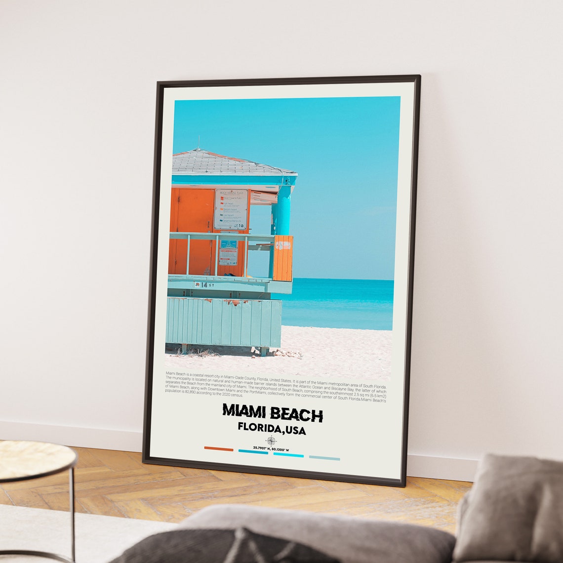 Digital Oil Paint, Miami Beach Print, Miami Beach Art, Miami Beach ...